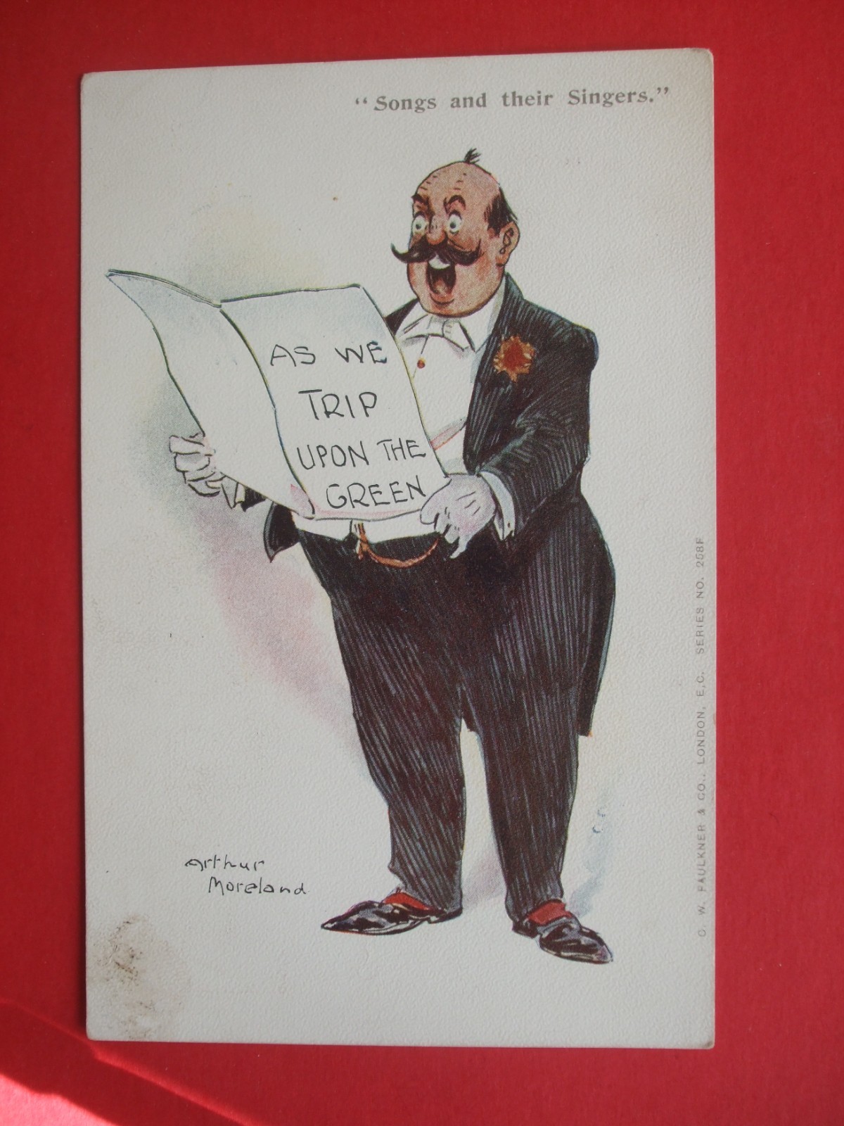 Old ARTHUR MORELAND Comic SONGS AND SINGERS WHITE TIE OPERA FAT MAN ...