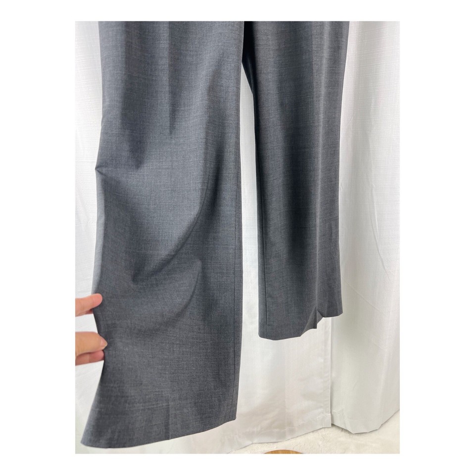 Talbots Classic Wide Leg Dress Pants Lined Size 16W Gray Wool Blend ...