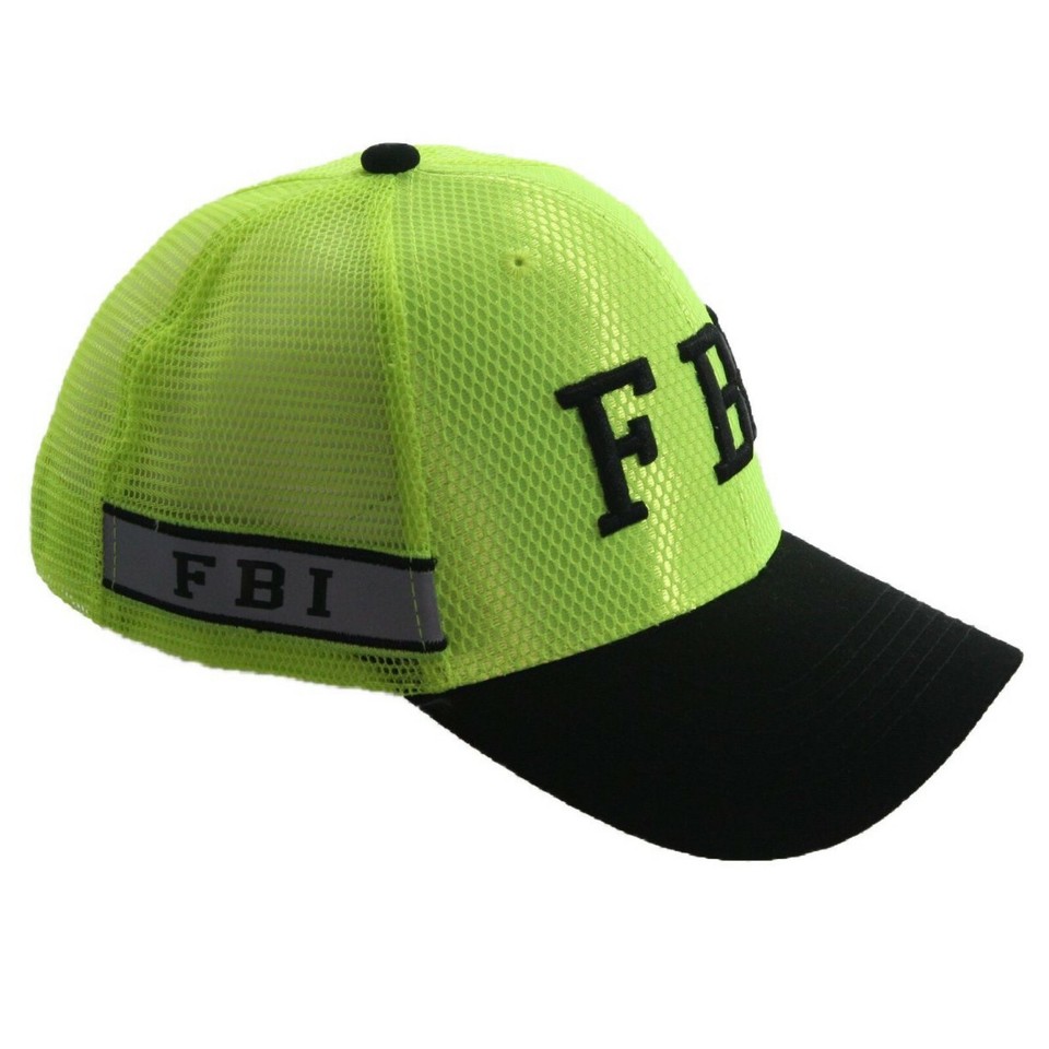 FBI CIA CSI POLICE SHERIFF SECURITY Enforcement Baseball Cap Mesh Neon ...