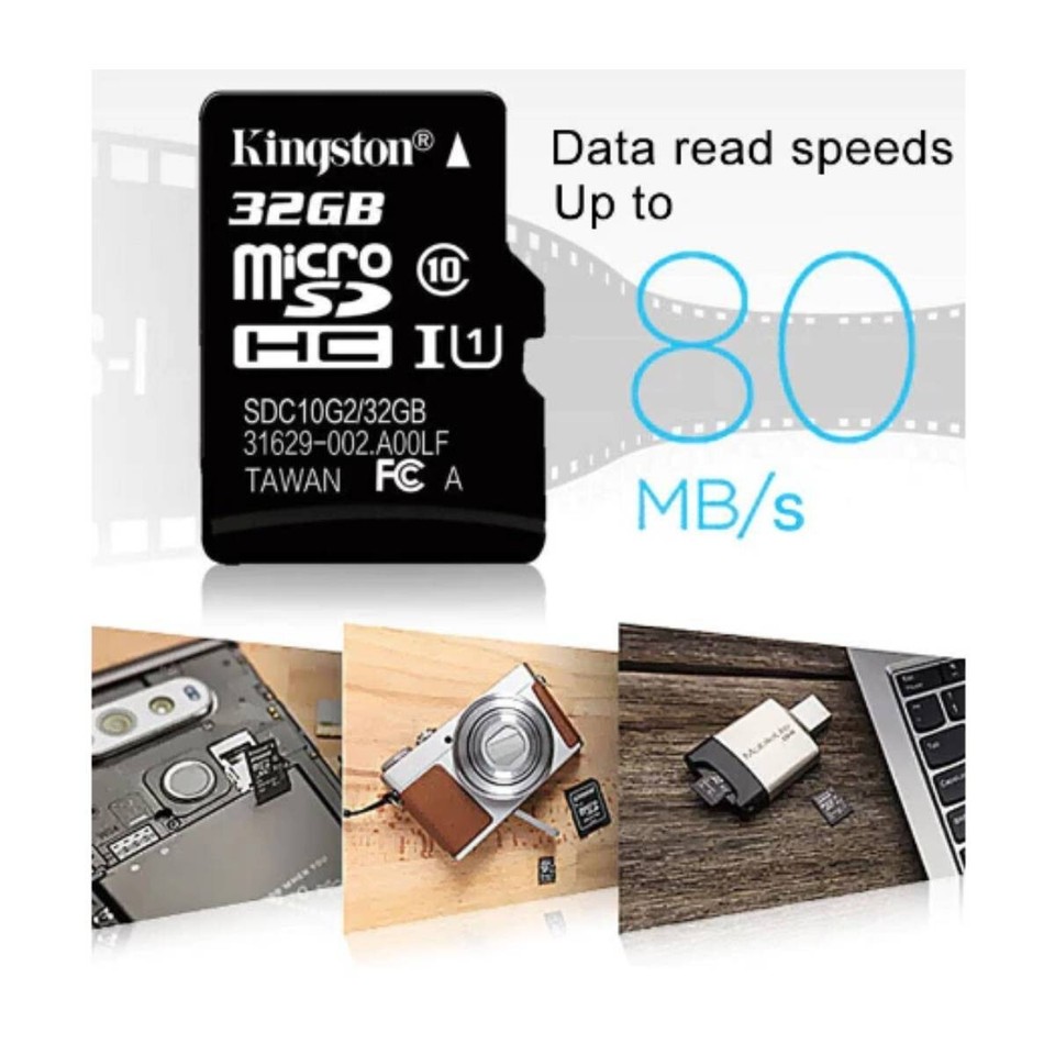 Kingston Micro SD 32 GB SDHC SDXC Memory Card Mobile Phone Class 10 SD ...