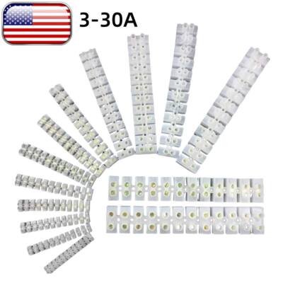 5/10PCS 3A/6A/10A/15A/30A Dual Row Terminal Strip Screw Terminal ...