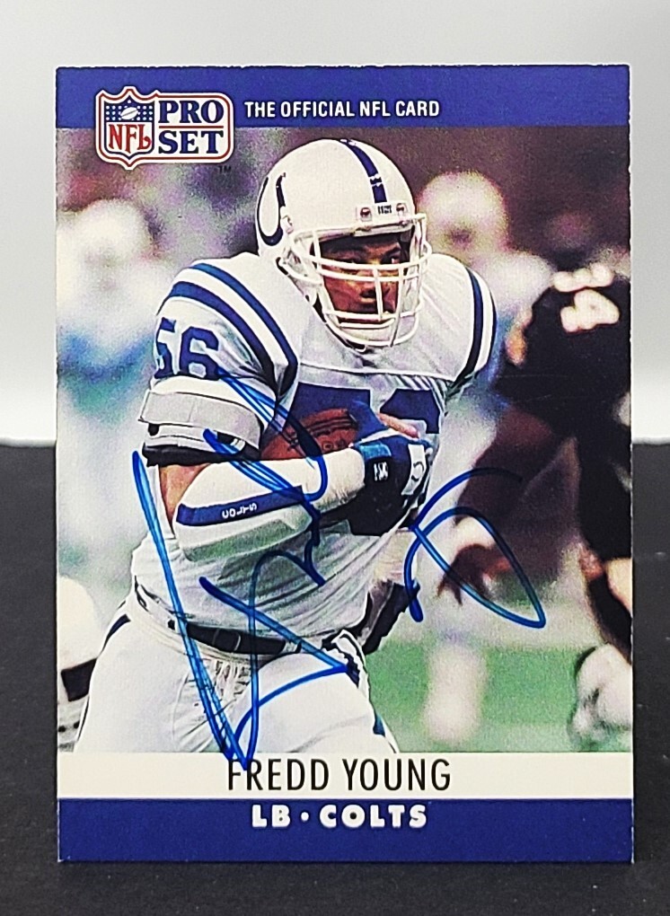 FREDD YOUNG Signed Autograph 1990 Pro Set Football Card #138 Indianapolis Colts | eBay