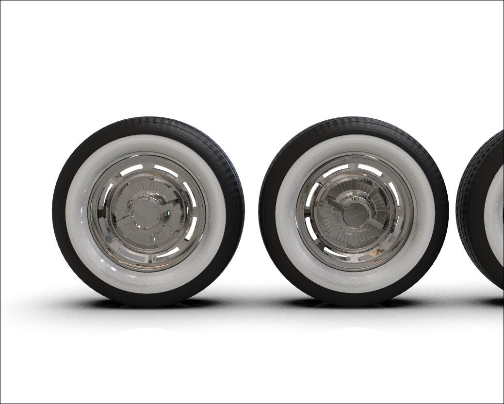 1:25 Impala 59 Hubcap Wheels with Spinners On White Wall Tires | eBay