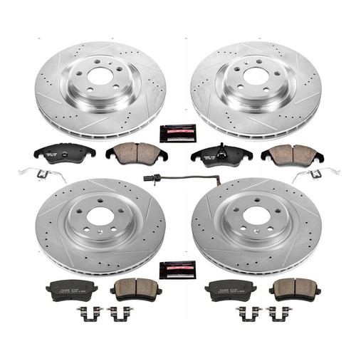 PowerStop Disc Brake Kit - Front and Rear - Fits Audi S4 2011, Audi S5 ...