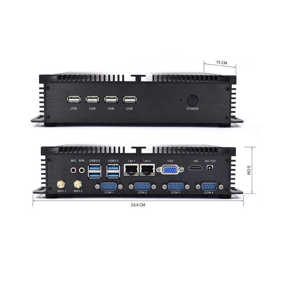 Powerful Fanless Mini PC, i5 2 Cores CPU Industrial Desktop Computer ...