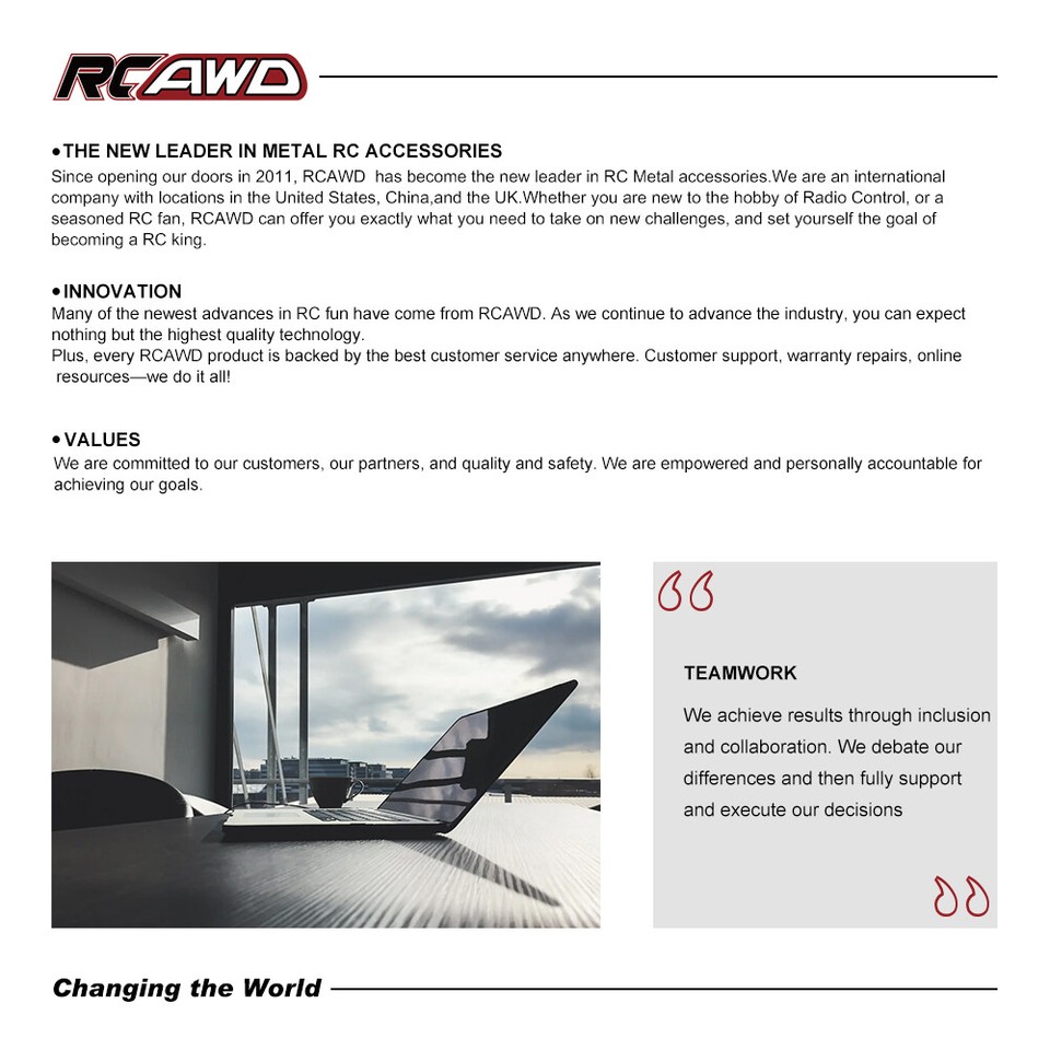 RCAWD Wide Axles & Brass SCX24 Portal Axles Full Brass for Axial SCX24 ...