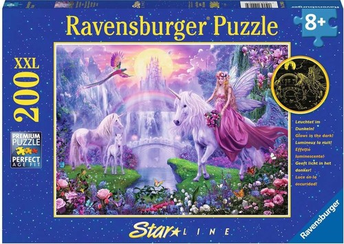 RAVENSBURGER 200PC STARLINE UNICORN KINGDOM JIGSAW PUZZLE - JAN PATRIK ...