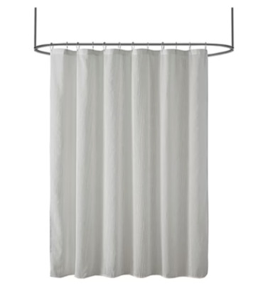 Madison Park Lydia Sheer Shower Curtain Gray | eBay