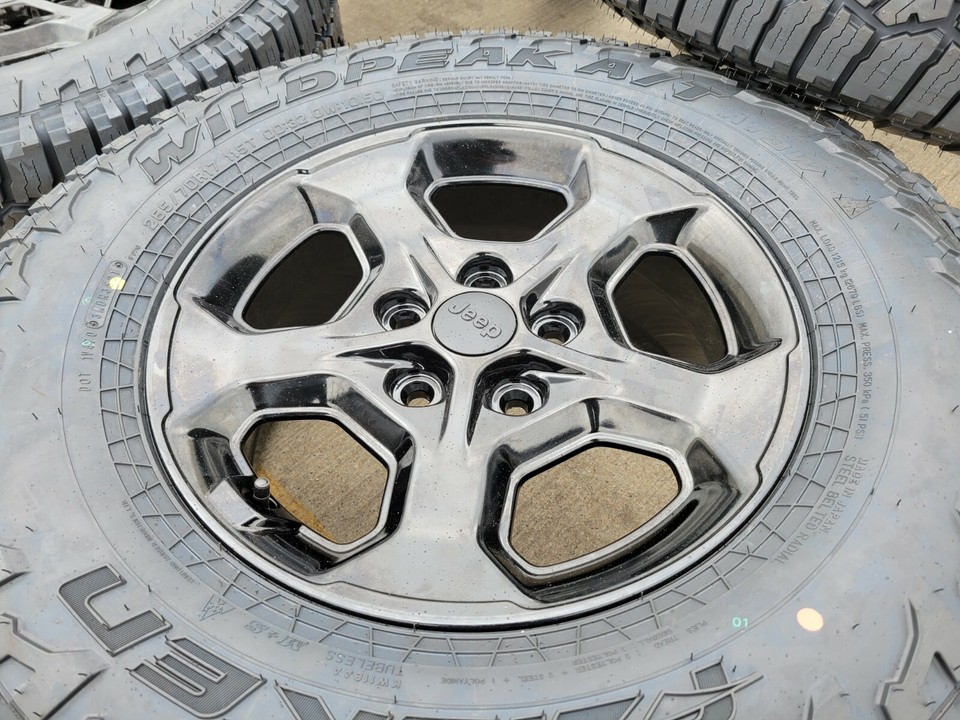 17" Jeep Gladiator RUBICON OEM wheels rims 9236 black Wrangler NEW | eBay