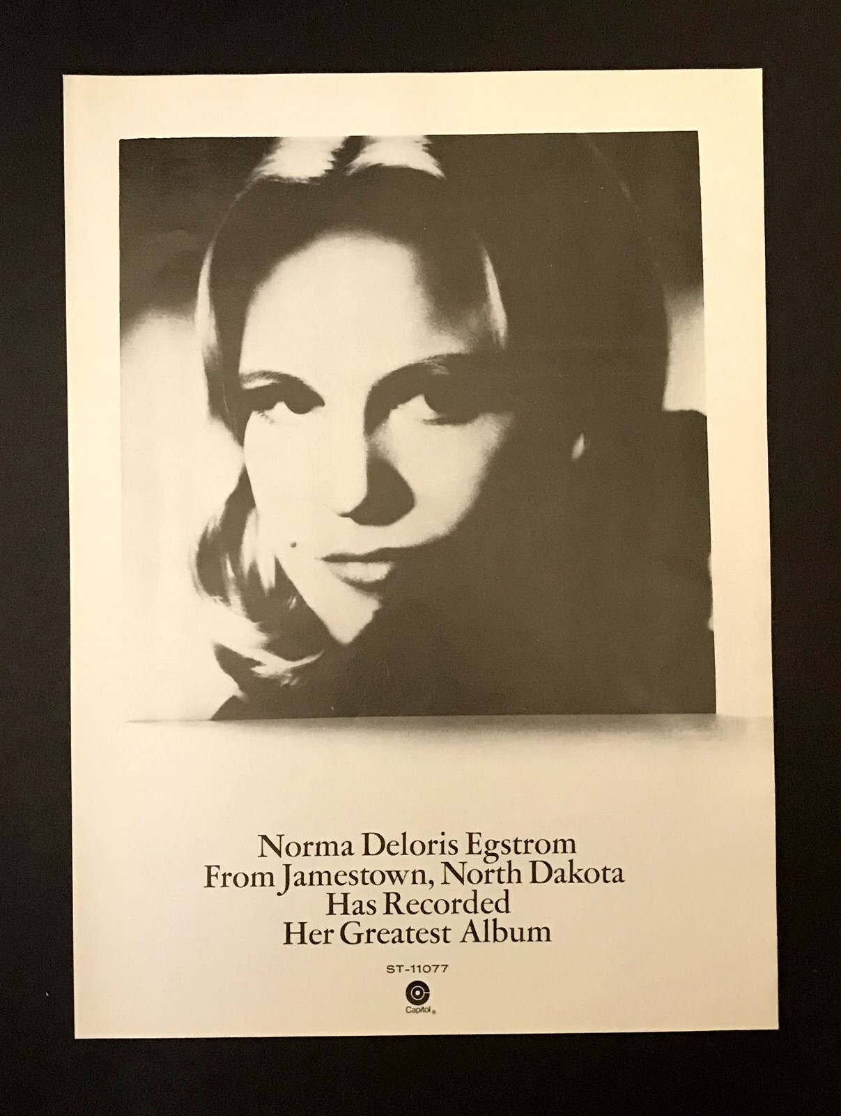 Peggy Lee Norma Deloris Egstrom from Jamestown, North Dakota 1972 ...
