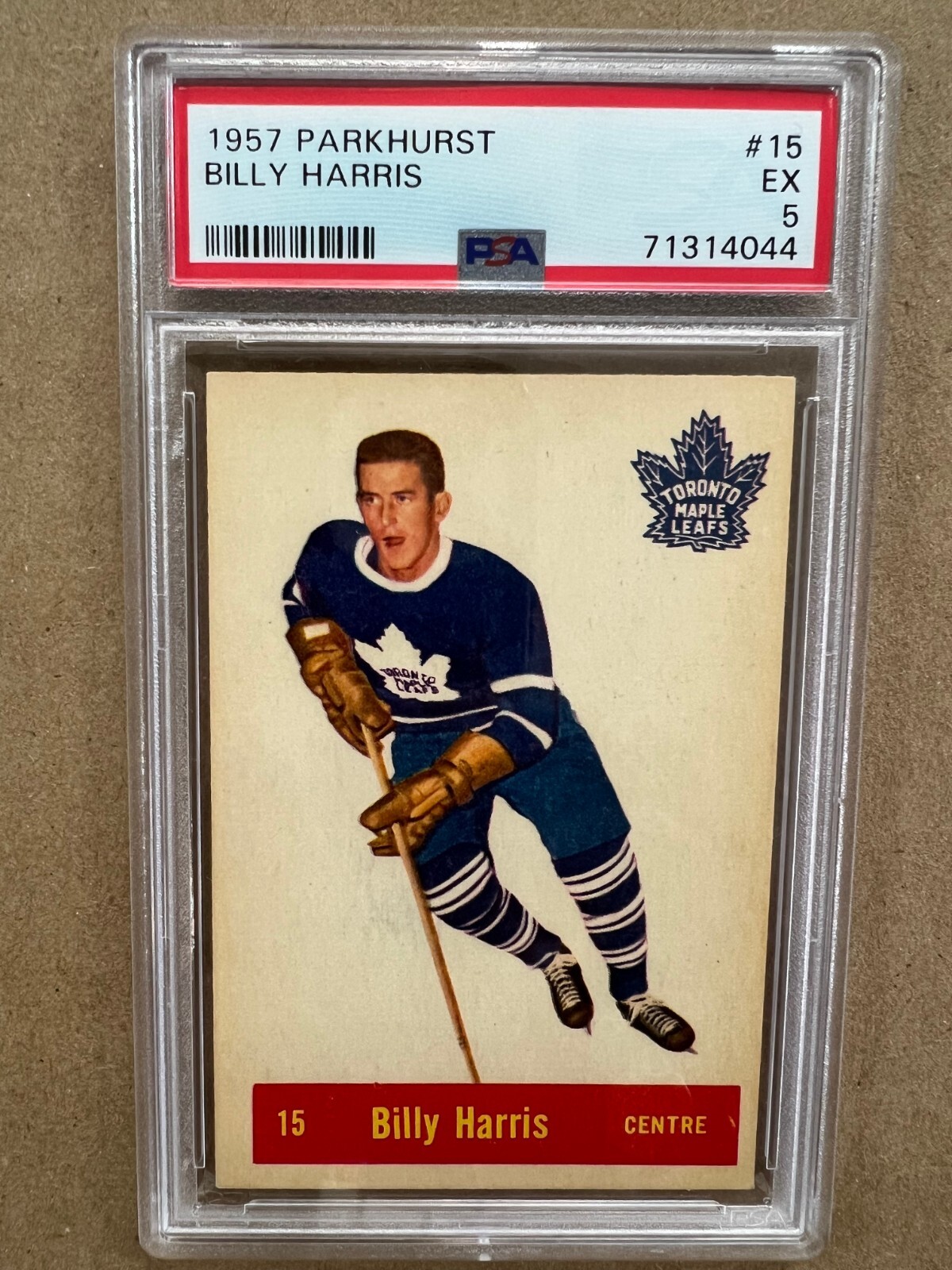 1957-58 Parkhurst #T15 Billy Harris Maple Leafs PSA 5 (Set Break) | eBay
