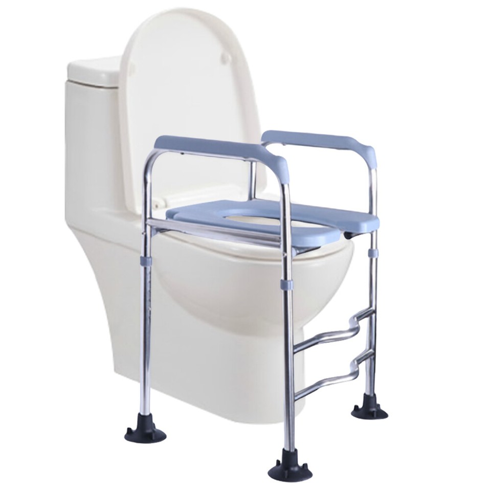 Raised Toilet Seat Commode Bathroom Assist Frame for Elderly ...