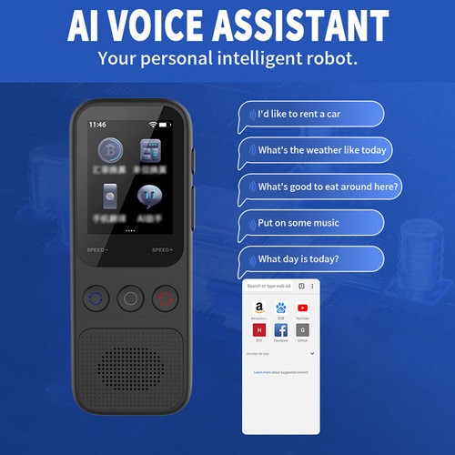Real-time Voice Translator Device 138 Language Two-Way Language ...