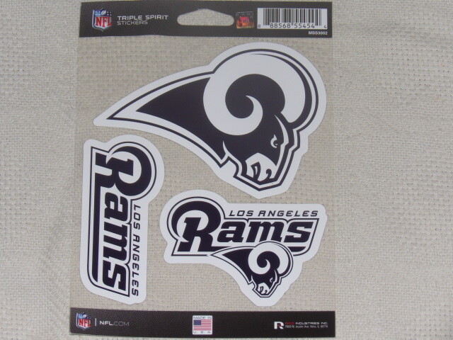NFL Los Angeles Rams Triple Sticker Multi Decal Spirit Sheet Auto Home ...