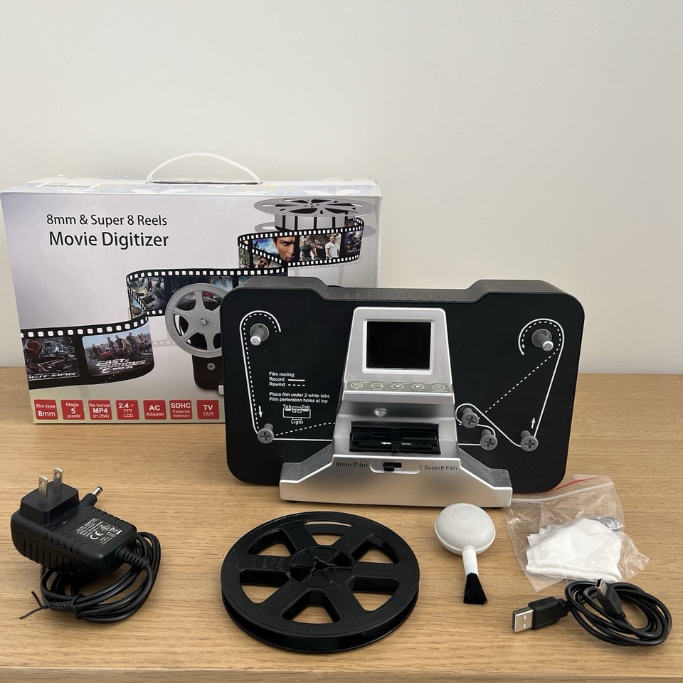 8mm Super 8 Movie Digitizer M127 5MP TV Out SDHC 2.4" LCD Film Scanner ...