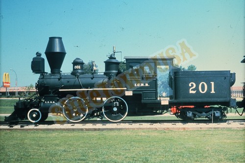 Vtg Train Duplicate Slide 201 ICRR Illinois Central Railroad Steam ...