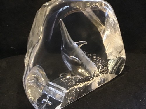 Alfred Capredoni Dartington Clear Lead Crystal Glass Paperweight ...