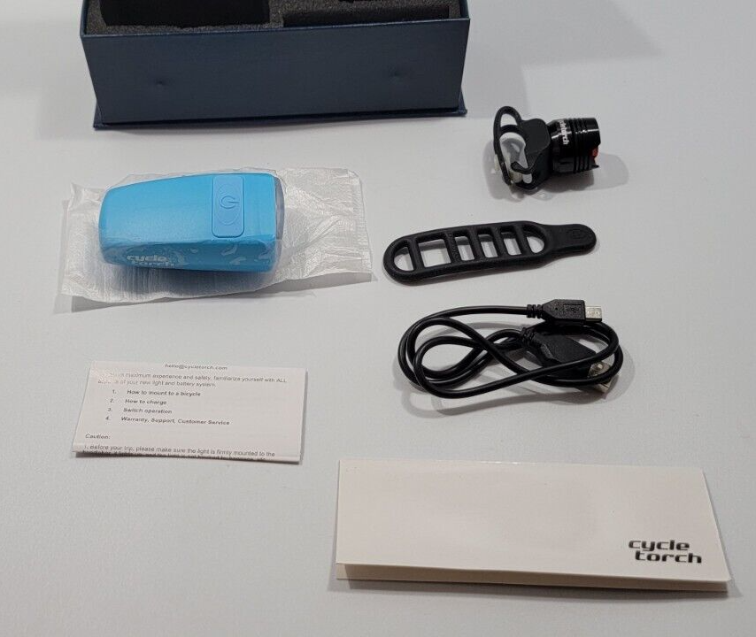 Cycle Torch Night Owl 200 Rechargeable Bicycle Light - Blue | eBay