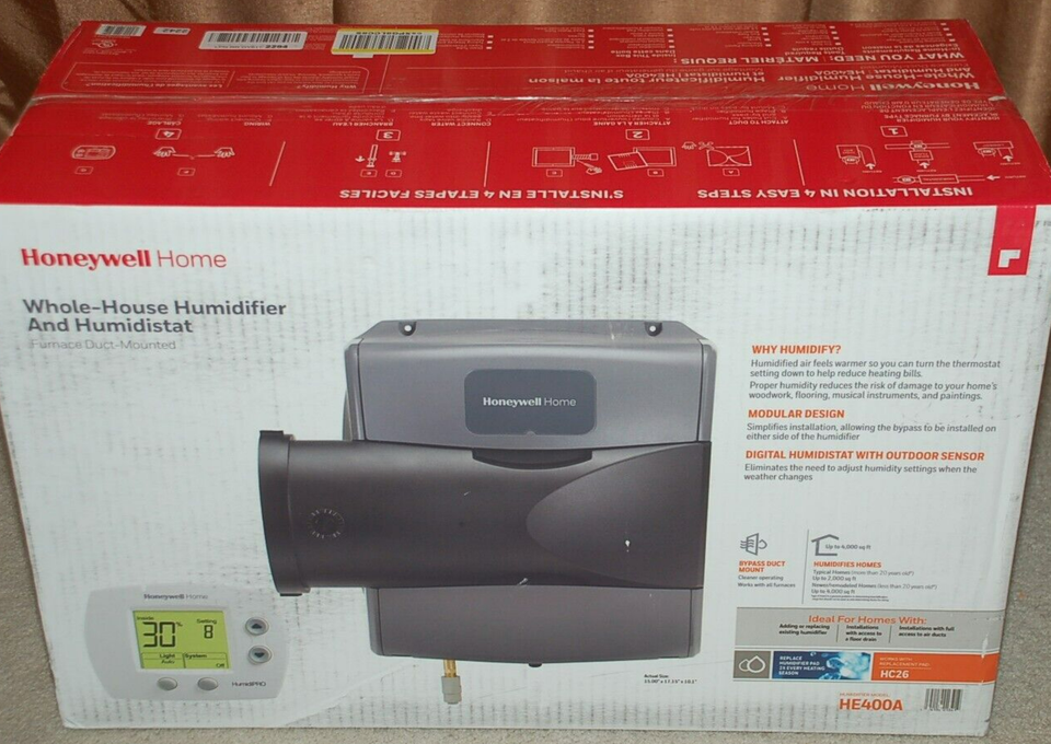 Honeywell Home HE400A Whole House Humidifier and Digital Humidistat | eBay