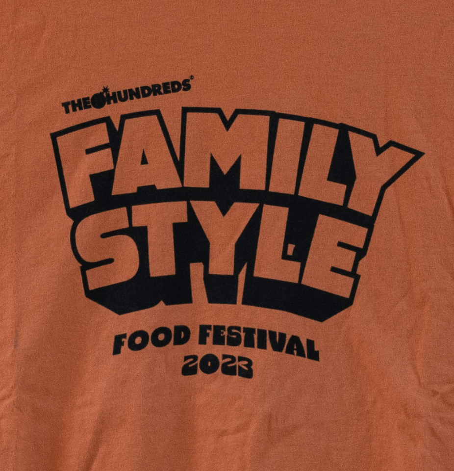 The Hundreds Family Style Festival 2023 Staff T-Shirt Orange Size 2XL ...