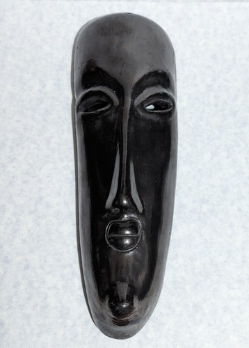 Mexican Black Clay Mask Barro Negro Face Folk Art Aztec Mayan Wall ...