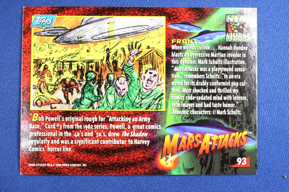 1994 Topps Mars Attacks New Vision Card #93 "When Worlds Collide ...