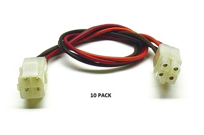 10 PACK - 4 PIN MPC Series Locking Mating - Color-Coded 18 AWG Wire ...
