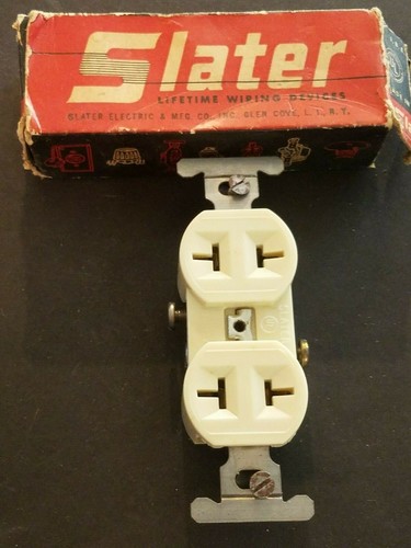 Vintage NEW IN BOX Slater 2-Prong Outlet Historic Restoration | eBay