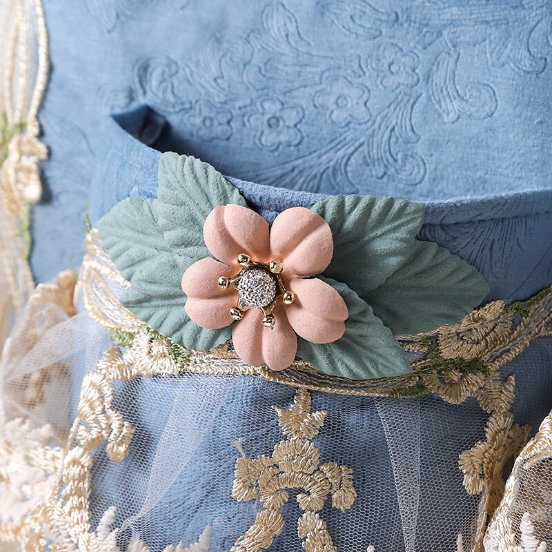 1X Lace Floral Fabric Hanging Storage Bag Sundries Door Wall Dormitory ...