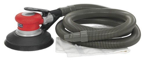 Sealey Air Palm Random Orbital Sander 150mm Dust-Free Self-Contained ...