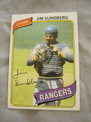 1980 Topps #530 Jim Sundberg Baseball Card, Good Cond (GS23-9) | eBay