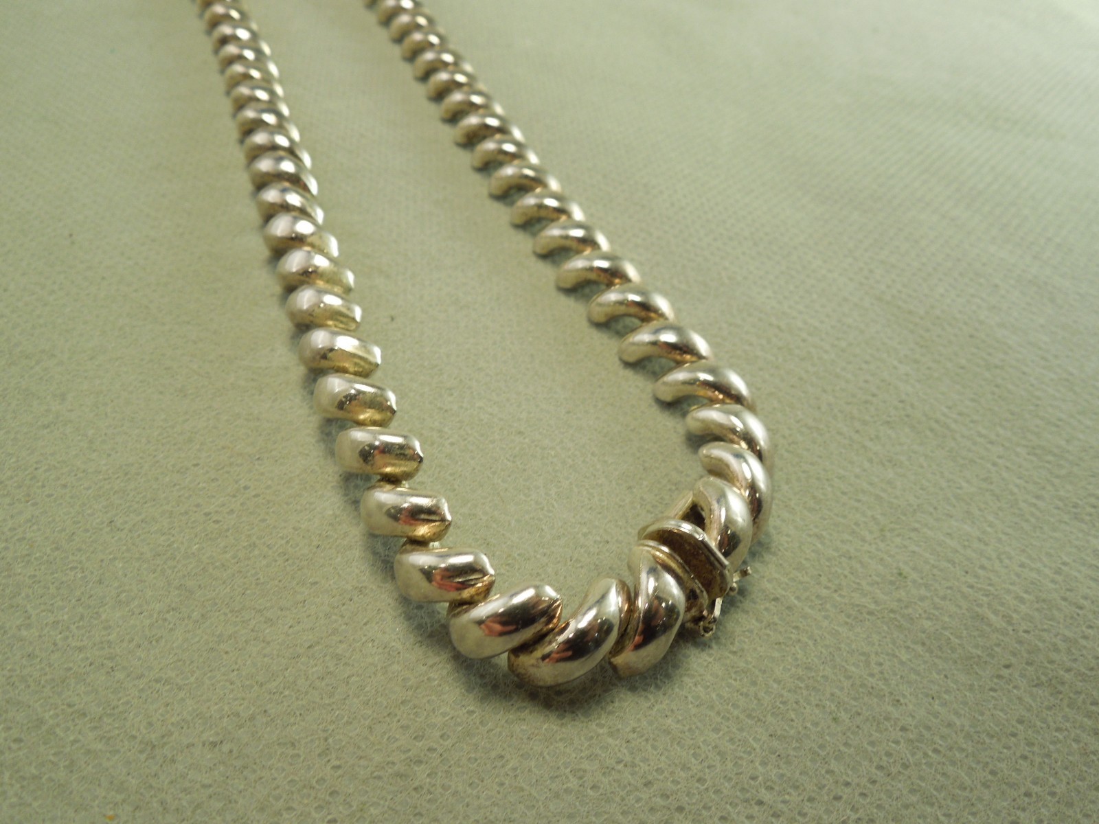 San Marco Sterling 925 Cadena Blue Topaz Necklace Signed MDR Maria ...