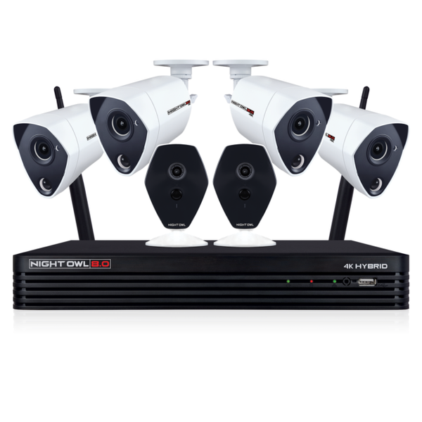 Night Owl 4k Ultra HD Hybrid Security System with 6 Cameras and 1TB HDD ...