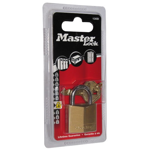 MASTER LOCK - Cadenas laiton 30mm anse 16mm bl.130eurd 3520190092922 | eBay