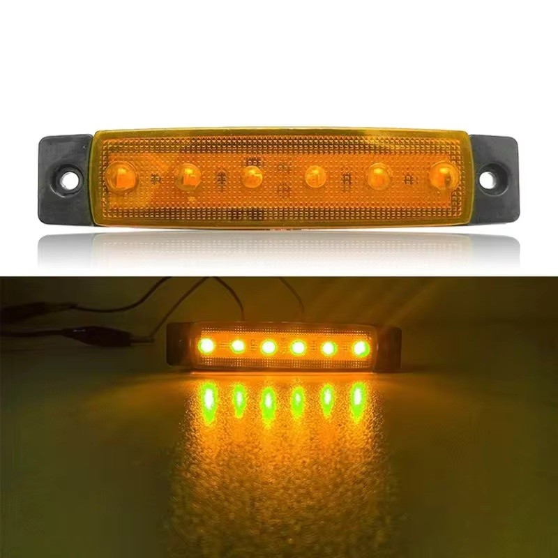 2x LED Side Marker Light Bar Screw Mount Holes 12V/24V DC Car Truck ...