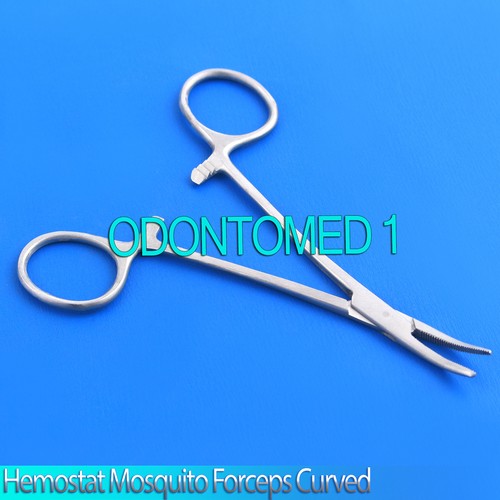 Surgical Micro Halsted Hemostat Forceps Curved 12.5cm Vet Mosquito ...