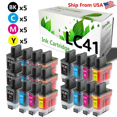 20-Pack LC-41 LC41 Ink Cartridge for DCP-110C DCP-120c MFC-640CW ...