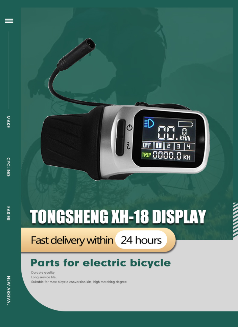 E-bike XH-18 LCD Display with Waterproof Plug for TSDZ2 Central Mid ...
