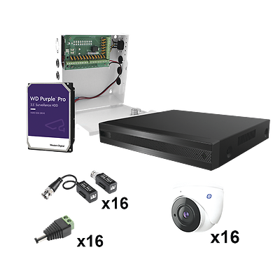 Epcom Camera 1080p Kit DVR 16 Ch 16 Turret Cameras 8TB HDD CCTV Camera ...