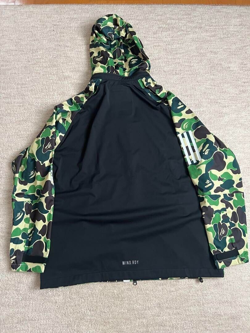Rare Bape Adidas Golf ABC Camo Jacket Polyester Green Black Rare Bape Adidas Golf ABC Camo Jacket Polyester Green Black