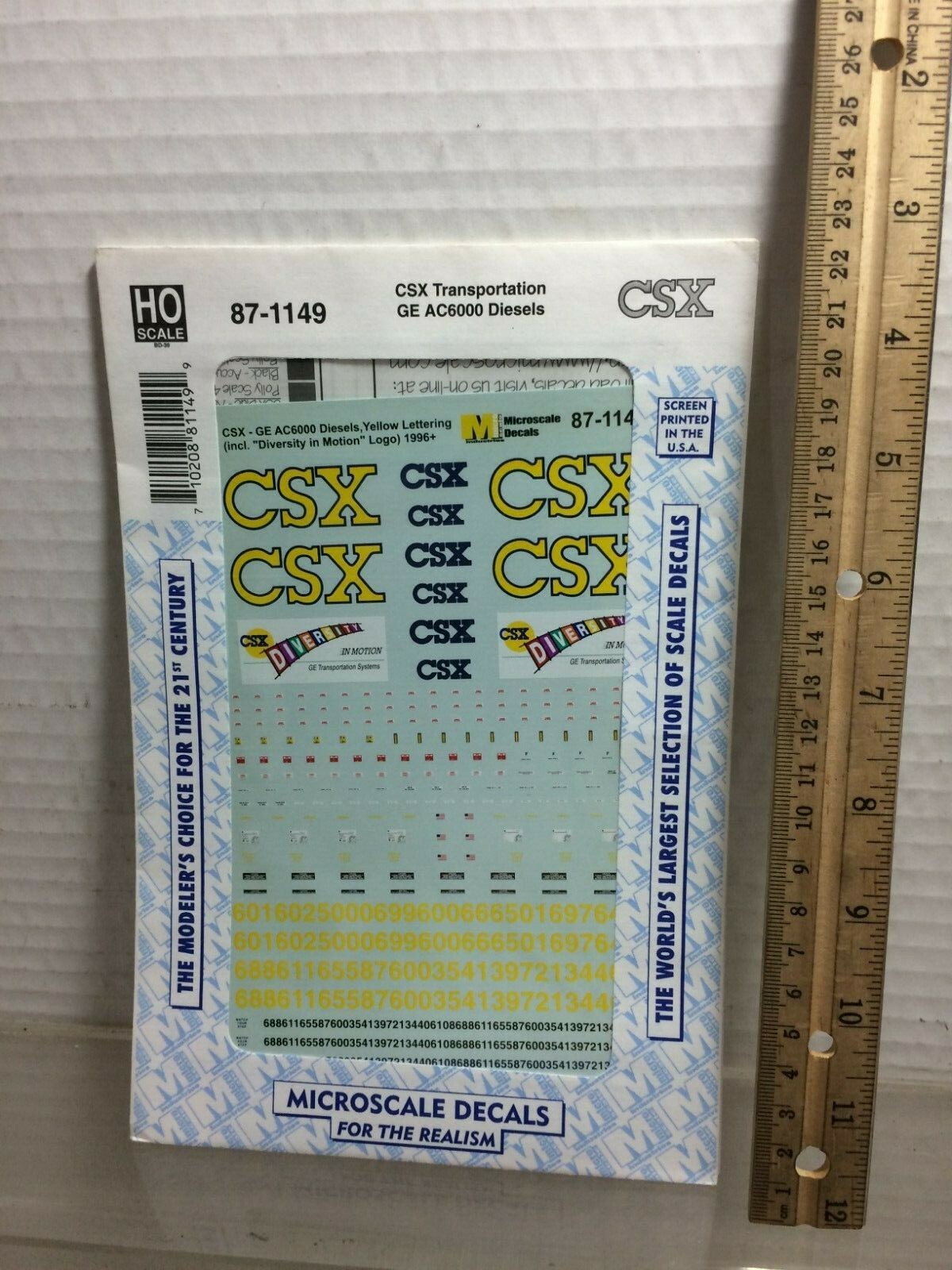 Microscale Decal 87-1149 CSX Transportation Diesels Ge Cw60ac Ac6000 ...
