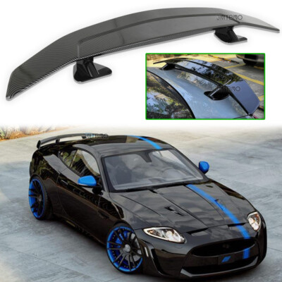 46'' Racing Rear Trunk Lip Spoiler Wing Carbon Fiber For Jaguar XKR XE ...