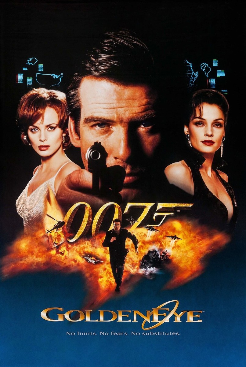 Goldeneye Movie Poster Movie Poster Of 007 Goldeneye, Highly Detailed,