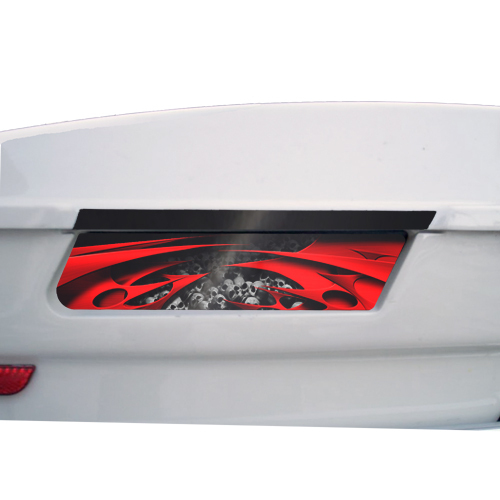 "Red & Skull Pile" - Saddlebag Decal Inserts For Harley Police Models ...