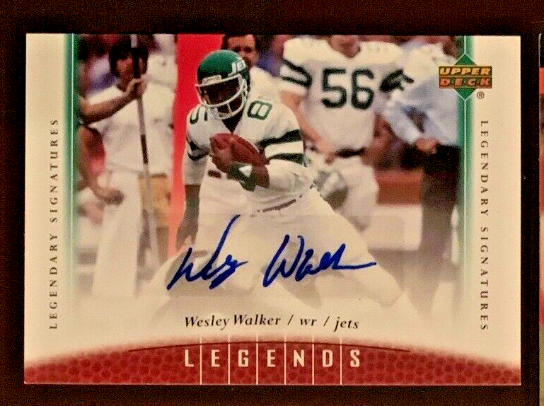 WESLEY WALKER New York Jets 2006 UD Legendary Signatures Certified ...