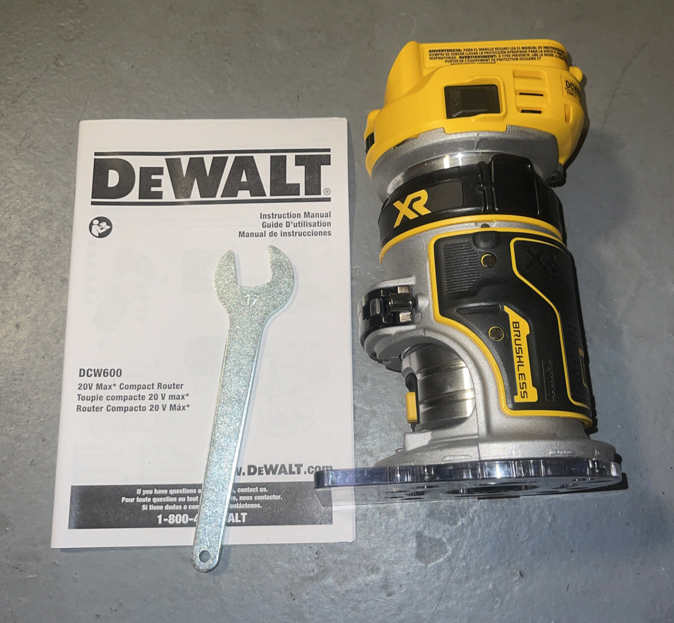 DeWALT 20V MAX XR BRUSHLESS CORDLESS COMPACT ROUTER DCW600B NEW ...