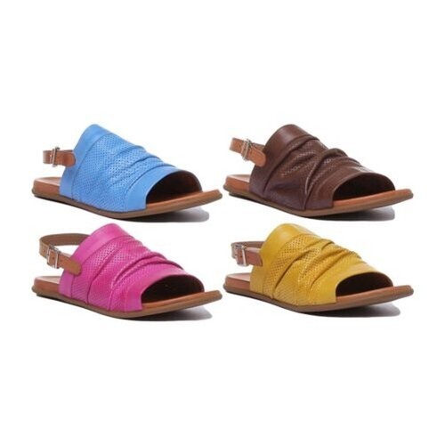 Justin Reece Inglaterra Nora Mujer Cuero Perforado Sandalia En Morado ...