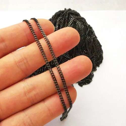 Sturdy black stainless steel 2.2mm link Strong welded chainIn bulk 3 ...