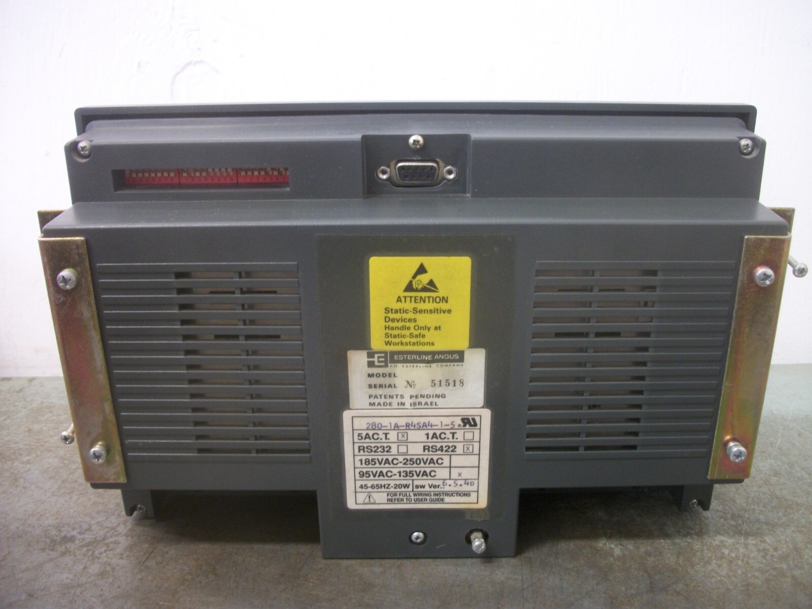 ESTERLINE ANGUS PANELMASTER 1000 OPERATOR PANEL 280-1A-R4SA4-1-5 5AC.T ...