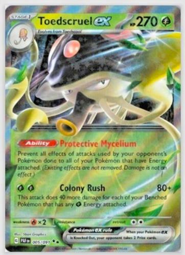 Toedscruel ex - 005/091 Paldean Fates Double Rare Pokemon TCG Near Mint ...